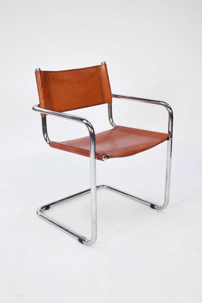 Tan Leather Stam Chair - The Classic Modern Prop Hire Company