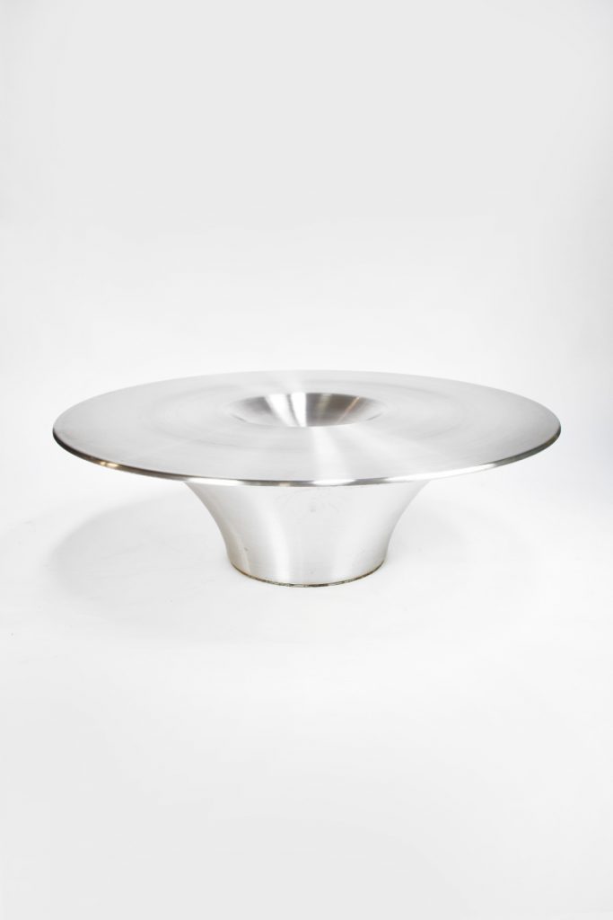 Circular Aluminium Alien Coffee Table - The Classic Modern Prop Hire ...