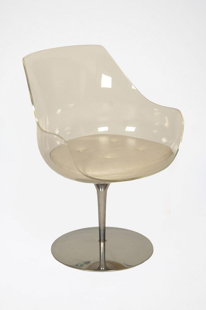 Clear Perspex Champagne Side Chair - The Classic Modern Prop Hire Company
