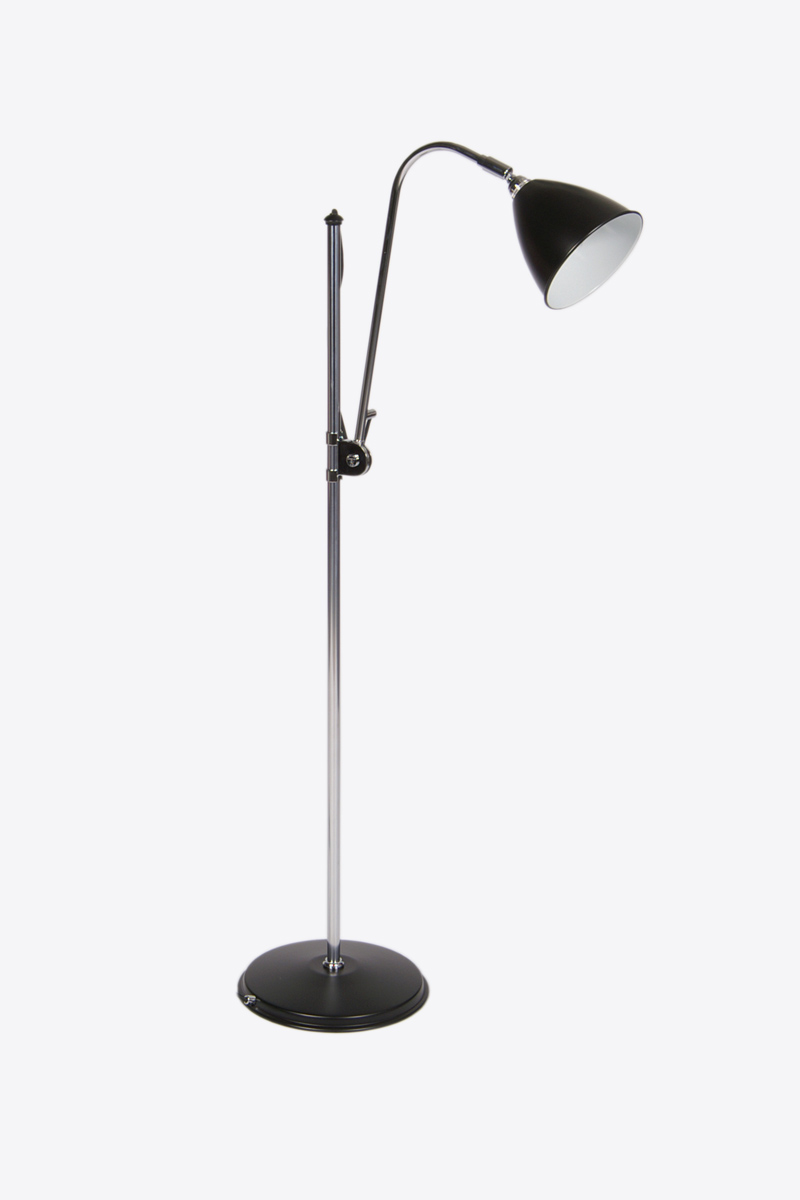 Black BL3 Standard Lamp - The Classic Modern Prop Hire Company
