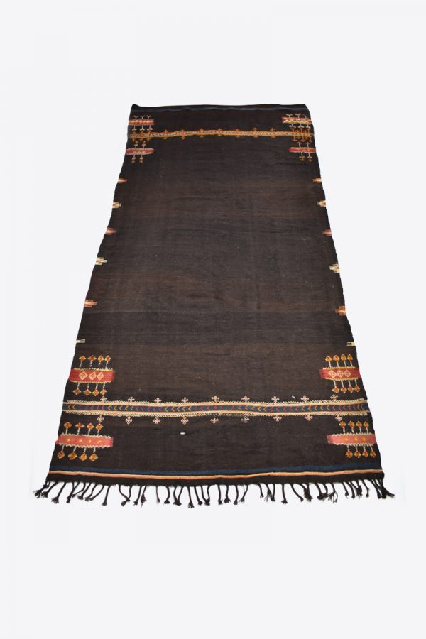 Brown Eastern Embroidered Rug - The Classic Modern Prop Hire Company