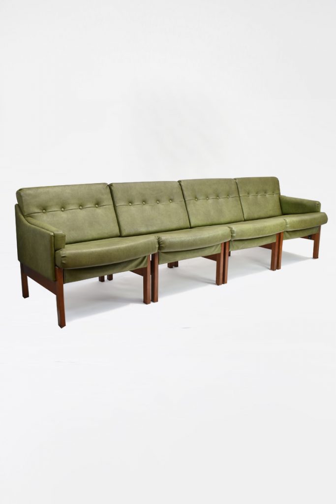 Green Vinyl Modular Seating - The Classic Modern Prop Hire Company