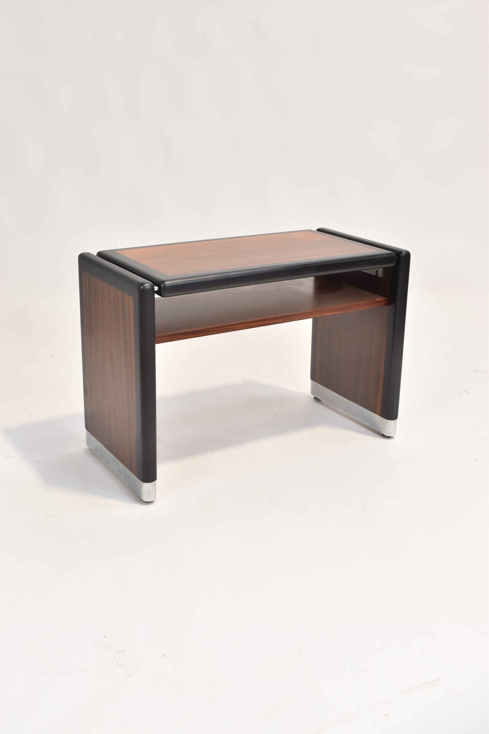 Rosewood Steelcase Side Table - The Classic Modern Prop Hire Company