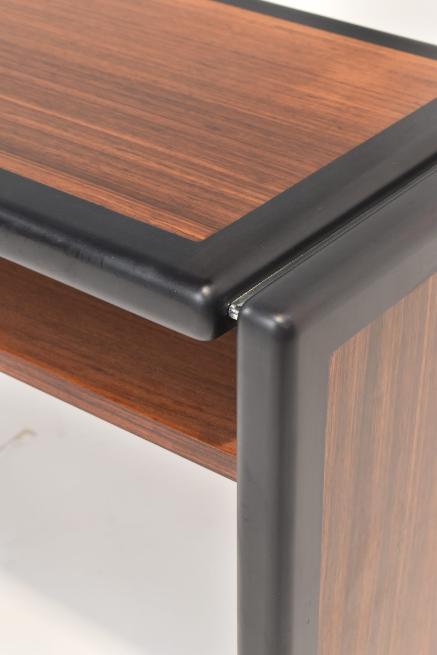 Rosewood Steelcase Side Table - The Classic Modern Prop Hire Company
