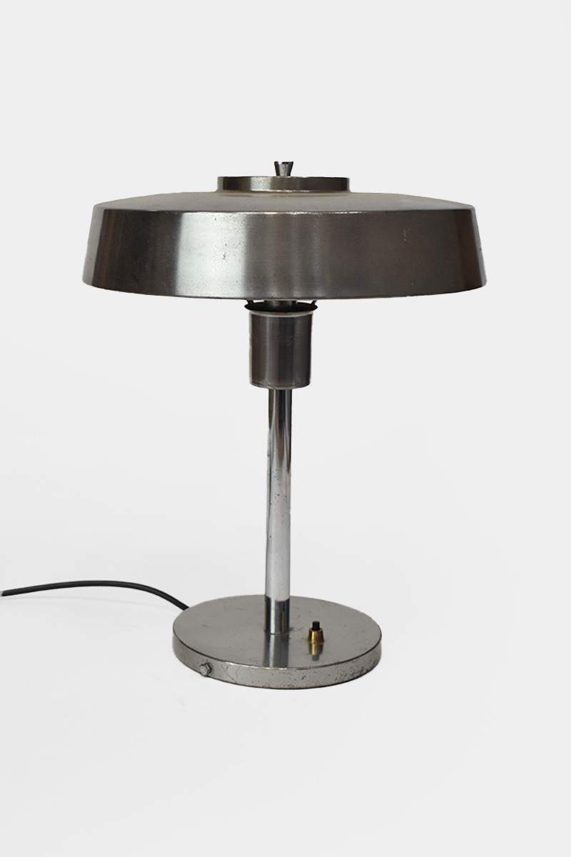 Brushed Steel Desk Lamp - The Classic Modern Prop Hire Company