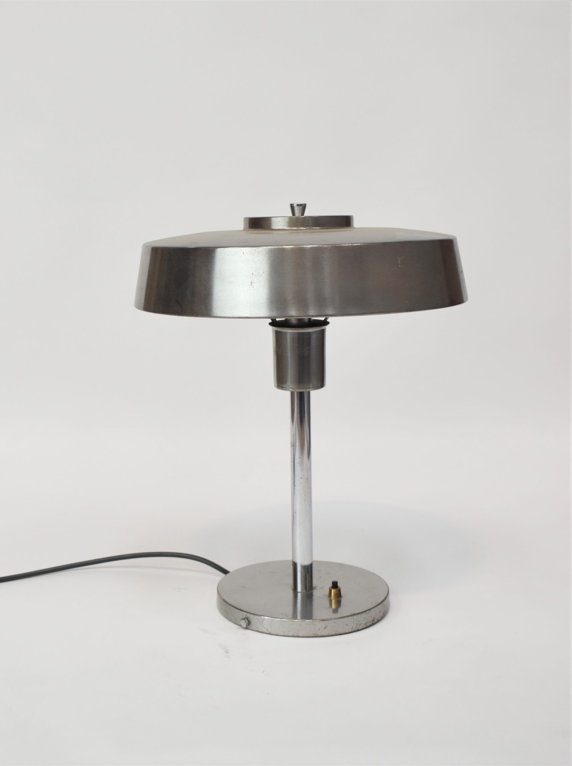 Brushed Steel Desk Lamp - The Classic Modern Prop Hire Company