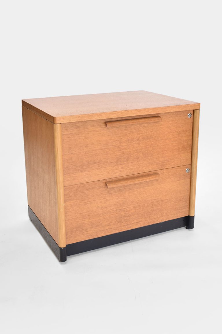 Light Oak Double Filing Cabinet - The Classic Modern Prop Hire Company